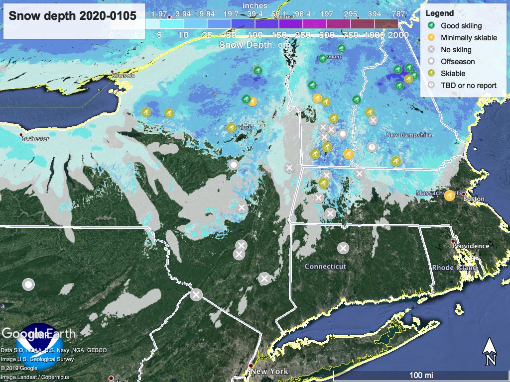 Conditions 1/5 and forecast – Across the Snow Line